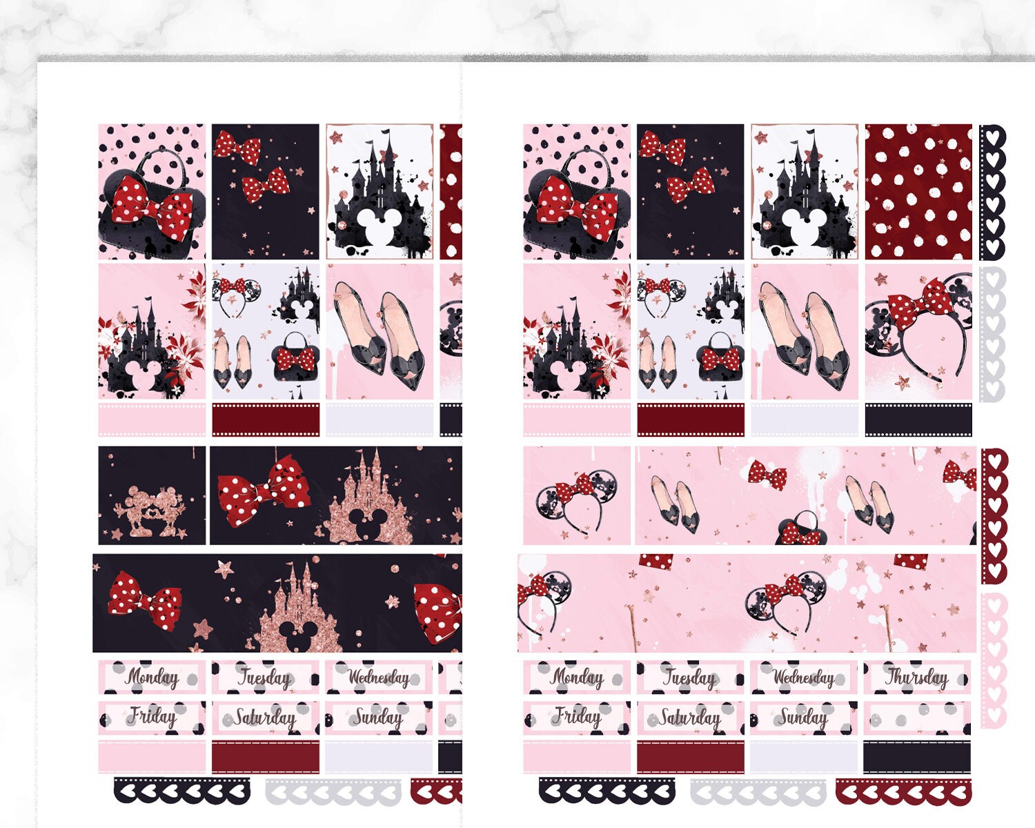 Mouse Ears Printable Planner Stickers for Erin Condren - Etsy