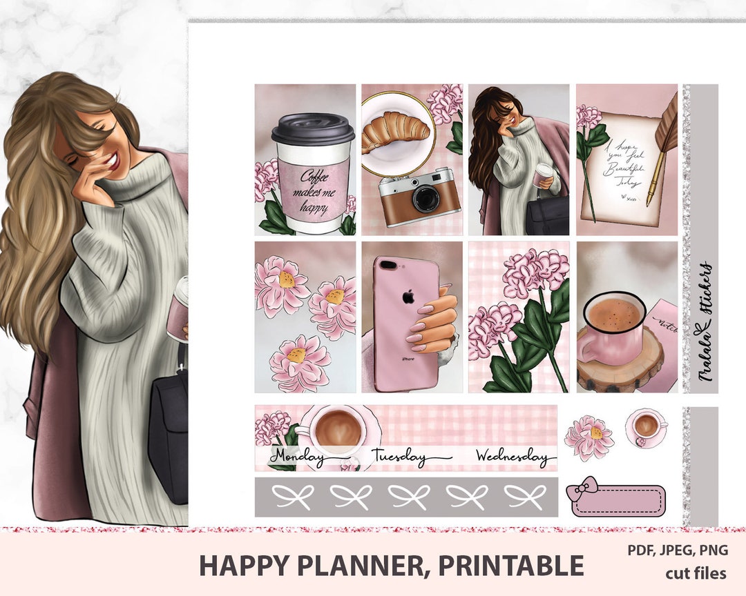 Happy Planner Stickers Printable, Happy Planner Classic, Vertical ...