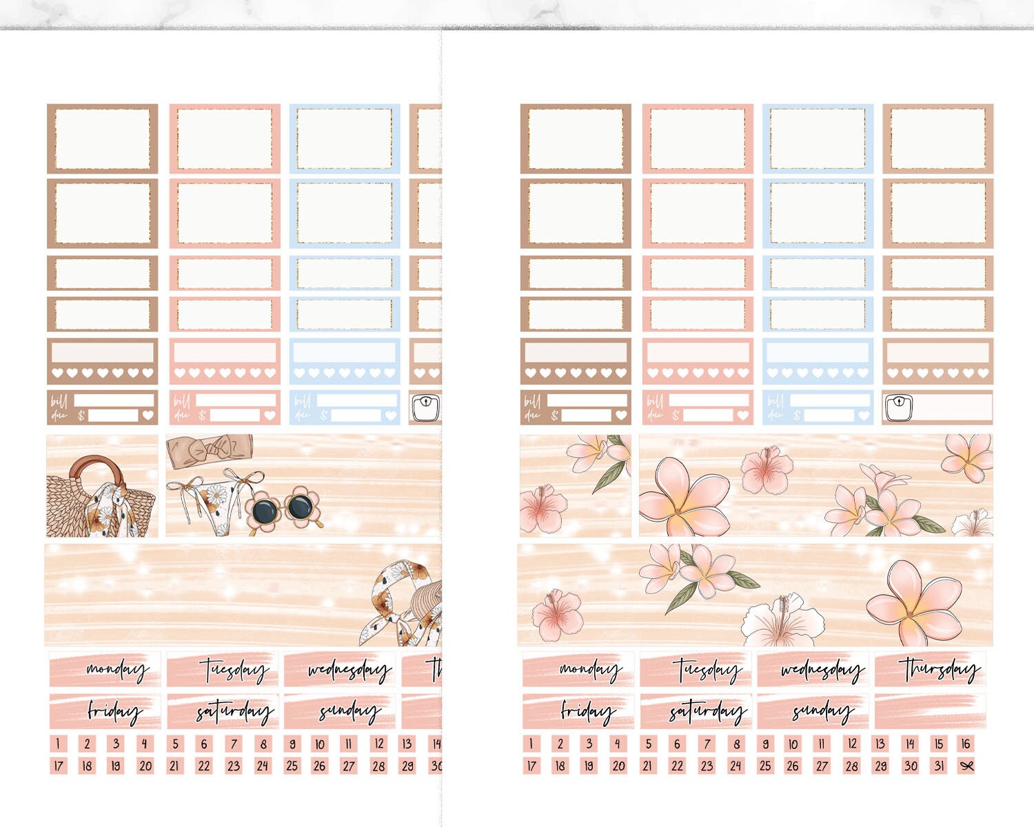 Erin Condren Weekly planner sticker kit Printable Planner | Etsy