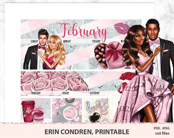 FEBRUARY MONTHLY Planner Kit Printable Valentines Day Planner | Etsy