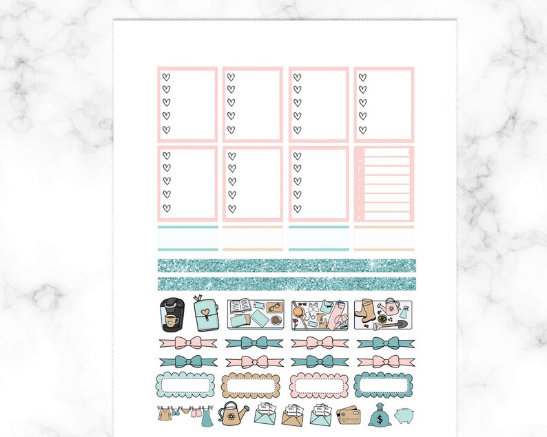 Printable Planner Stickers, Erin Condren Weekly Planner Sticker Kit ...