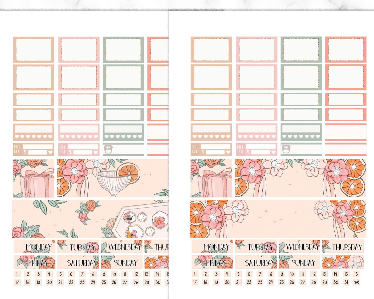 Mothers Day Printable Stickers Mother Weekly Mom Deco Kit - Etsy