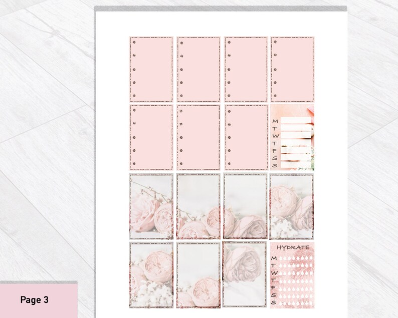 Pastel Pink Colors Organizer Stickers Vertical Weekly Planner - Etsy