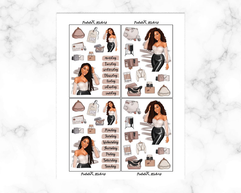 Decorative Printable Planner Stickers, Downloadable Deco Sticker Pack ...