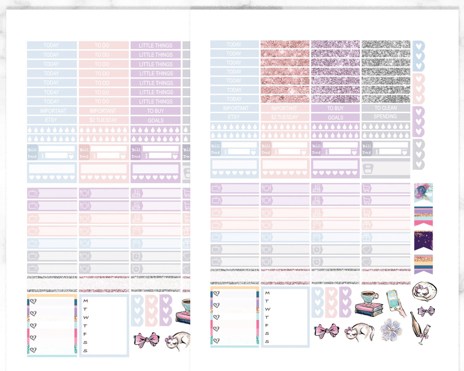 Lazy Days Erin Condren Planner Stickers Printable, Relax and Self Care ...