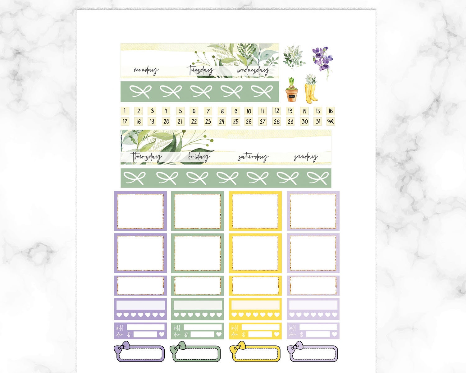 Watercolor Planner Stickers Printable Happy Planner Sticker - Etsy