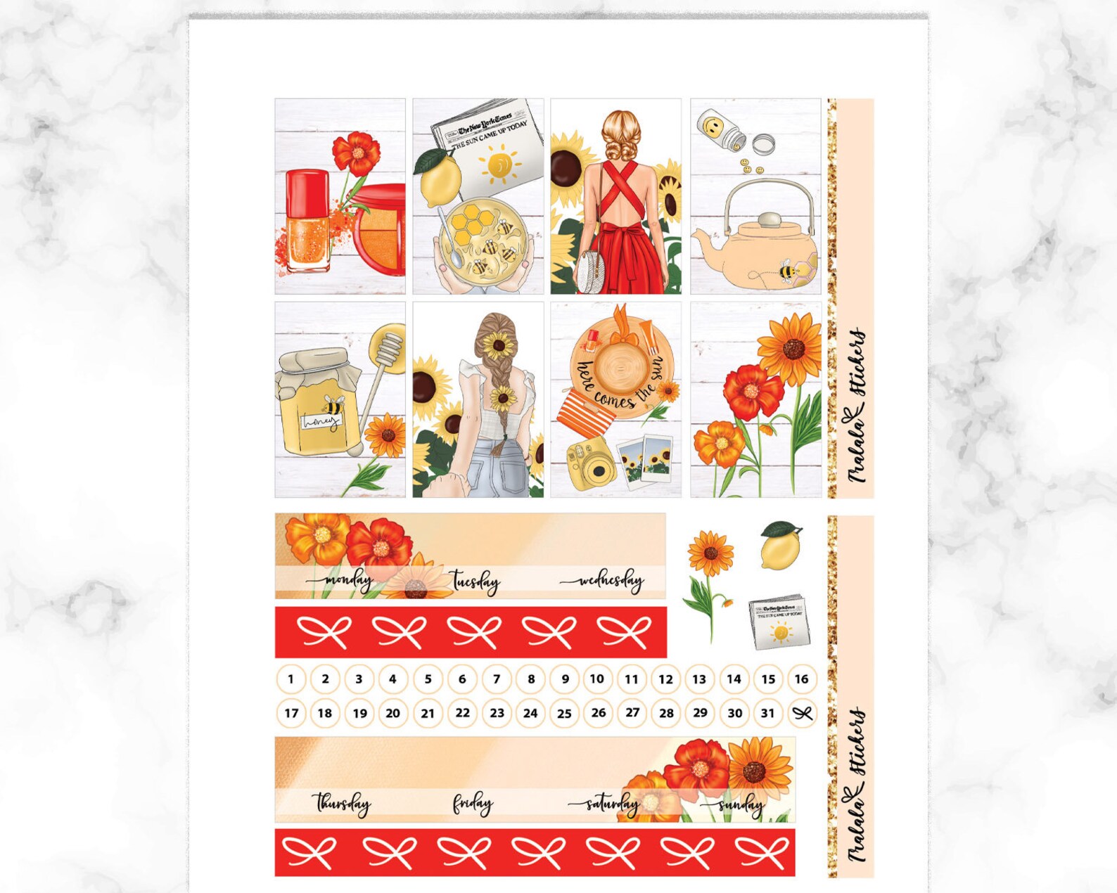 Sunflowers Happy Planner Printable Weekly Kit Planner - Etsy