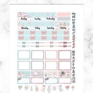 Pink Winter, Planner Stickers, Printable Weekly Kit for Happy Planner ...