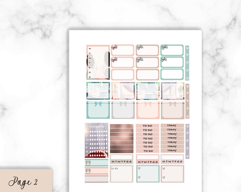 Me Time Happy Planner Stickers Printable MAMBI Weekly Agenda - Etsy