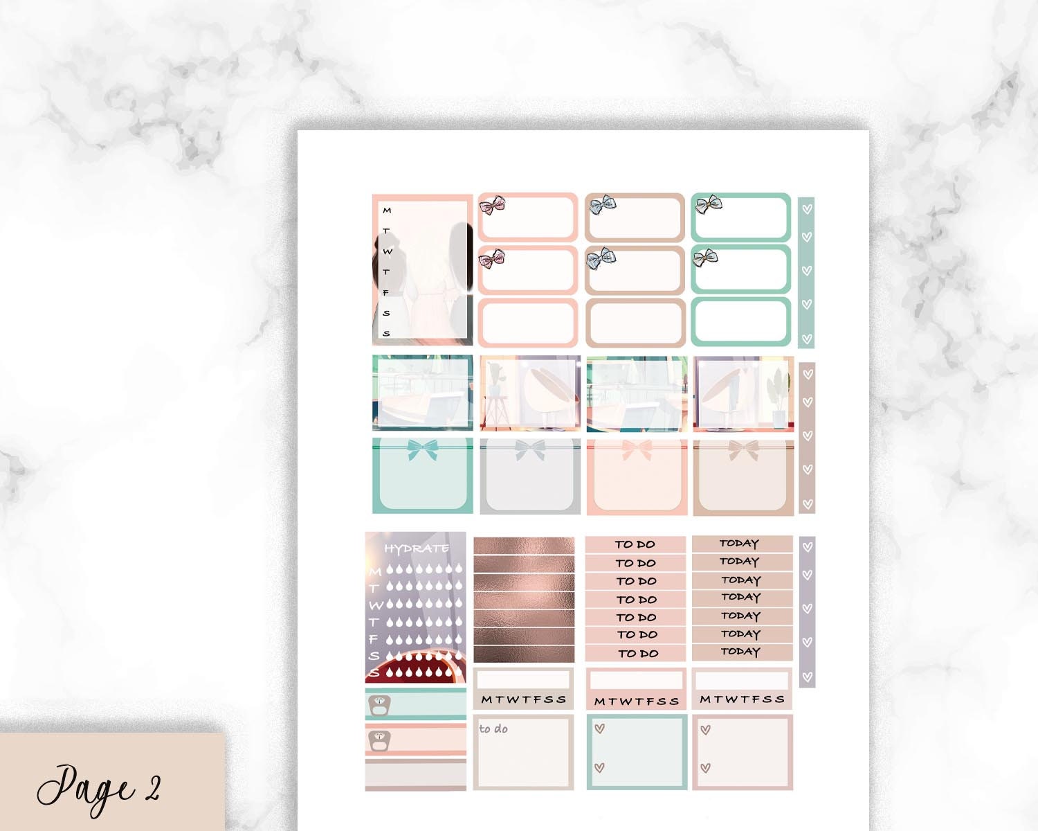 Me Time Happy Planner Stickers Printable, MAMBI Weekly Agenda, Notebook ...