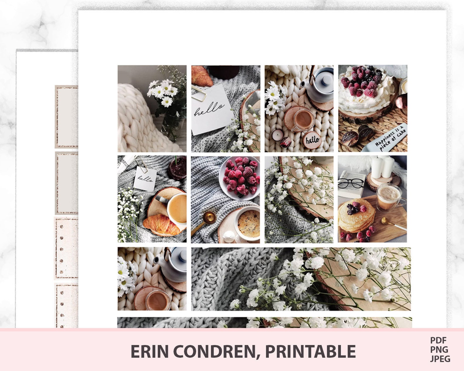 Good Morning Erin Condren Printable Planner Stickers Vertical | Etsy