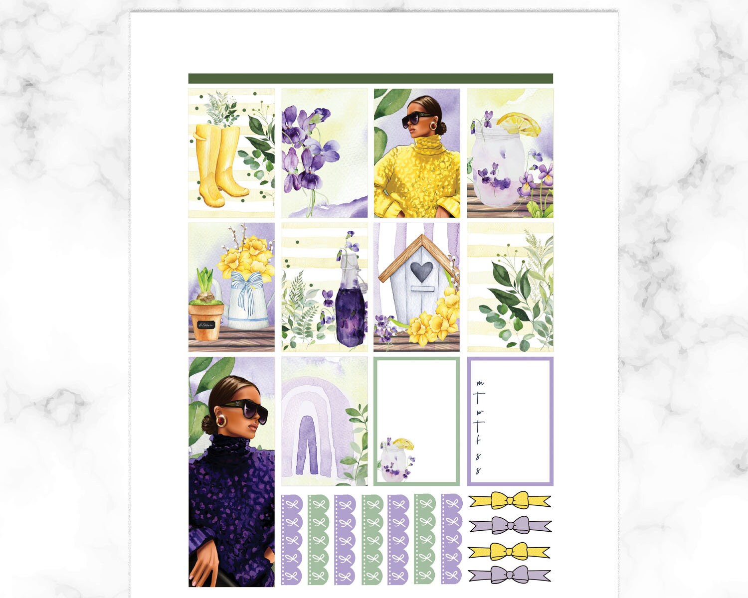 Watercolor Planner Stickers Printable Happy Planner Sticker - Etsy