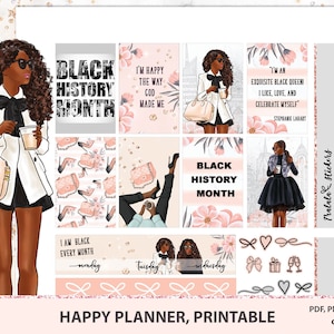 BLACK HISTORY Month Printable Weekly Planner Kit, Black Girl Magic ...