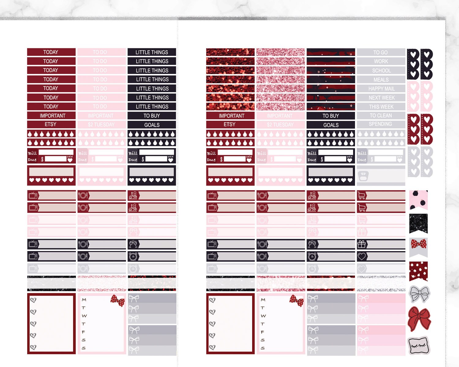 Mouse Ears Printable Planner Stickers for Erin Condren - Etsy