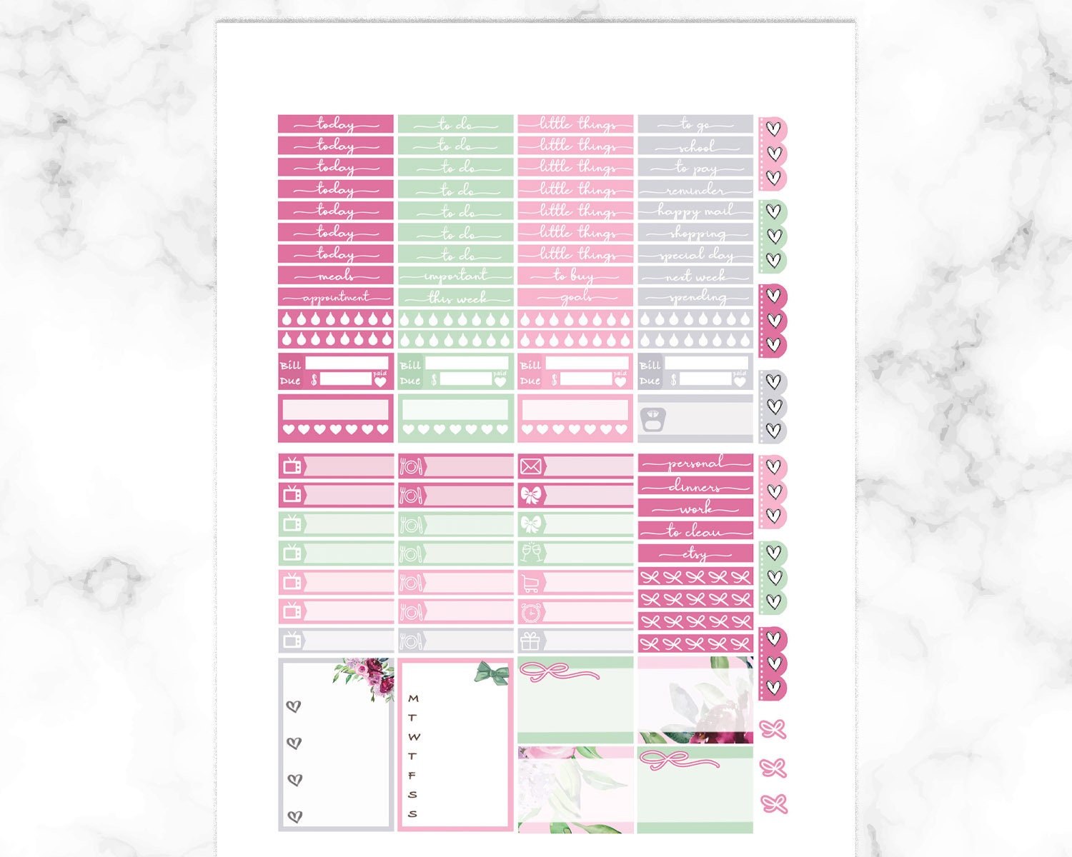 Happy Planner Printable Planner Stickers Tea Party Brunch | Etsy