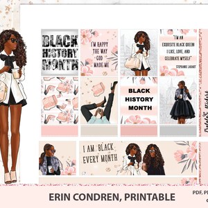 BLACK HISTORY Month Printable Weekly Planner Kit, Black Girl Magic ...
