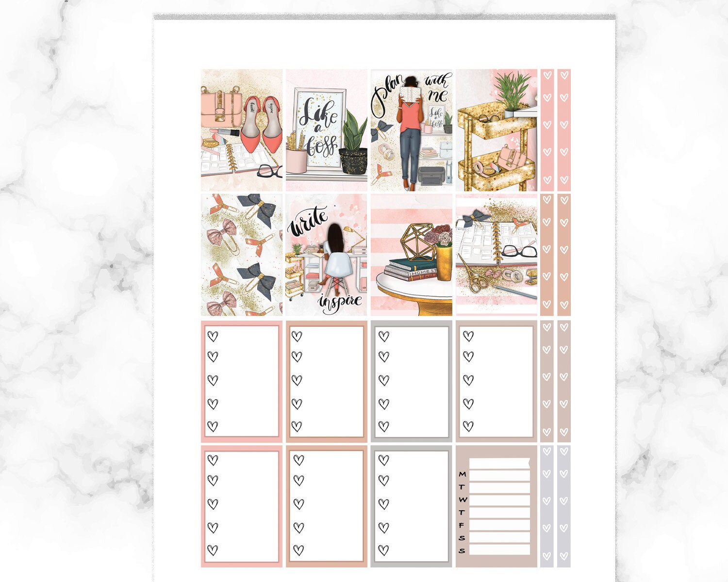 Planner Girl Weekly Kit for Happy Planner Classic, Printable Vertical ...