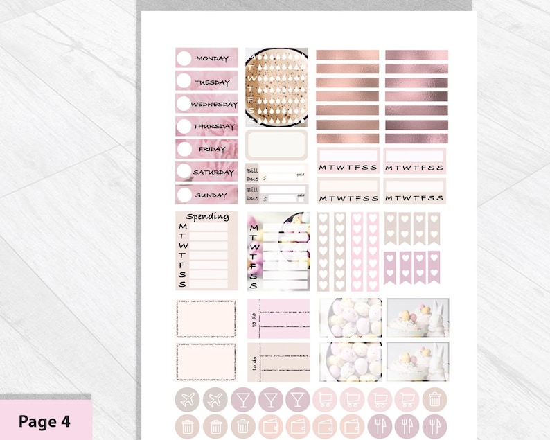 EASTER PLANNER Stickers Printable Photo Kit for Erin Condren - Etsy