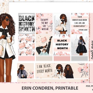 BLACK HISTORY Month Printable Weekly Planner Kit, Black Girl Magic ...