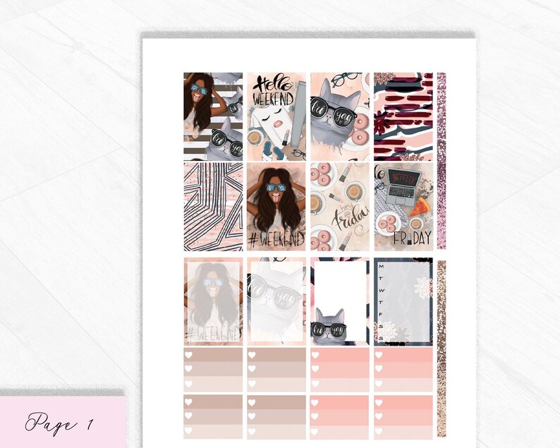 Printable Planner Stickers Hello Weekend for Happy Planner, Weekly ...