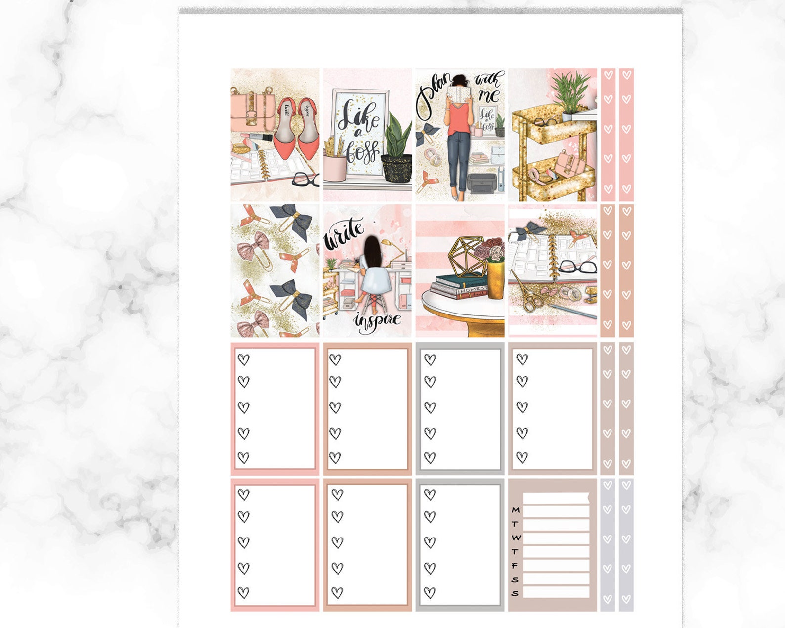 Planner Girl Weekly Kit for Happy Planner Classic, Printable Vertical ...