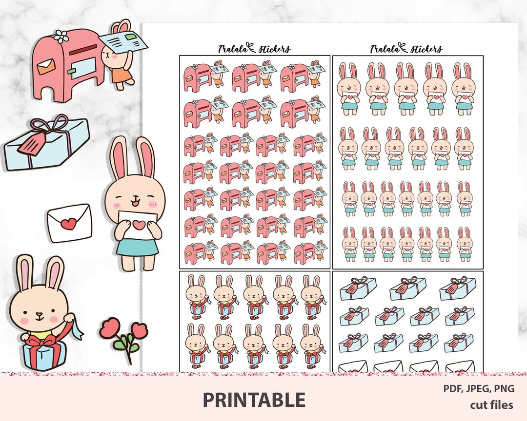Happy Mail Decorative Printable Icons, Planner Printables, Weekly ...