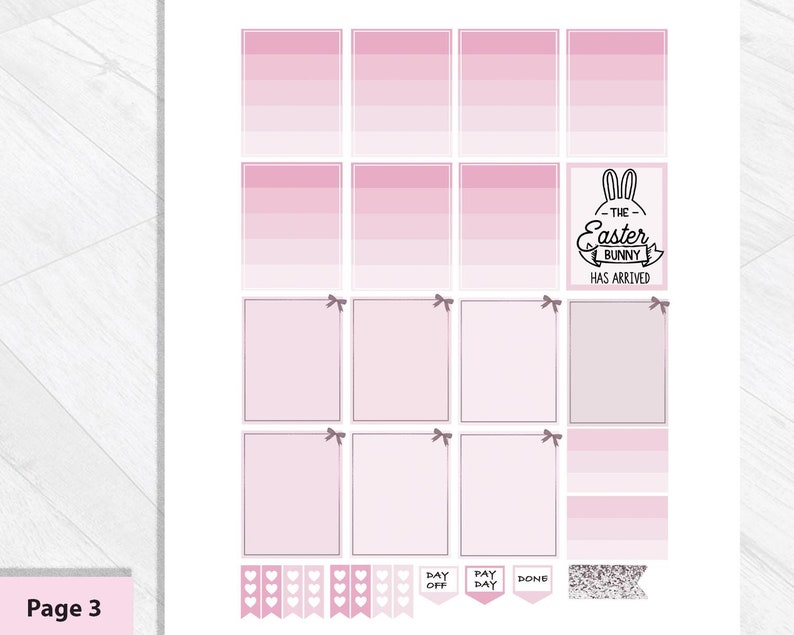 EASTER PLANNER Stickers, Printable Photo Kit for Erin Condren Life ...