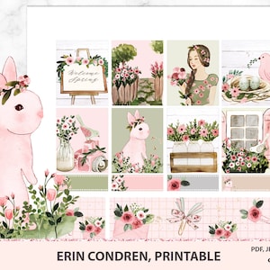 Welcome Spring Printable Planner Stickers, Erin Condren, Vertical ...