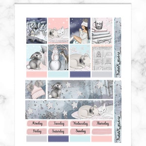 Printable Erin Condren Planner Stickers, Winter Sticker Kit Printable ...