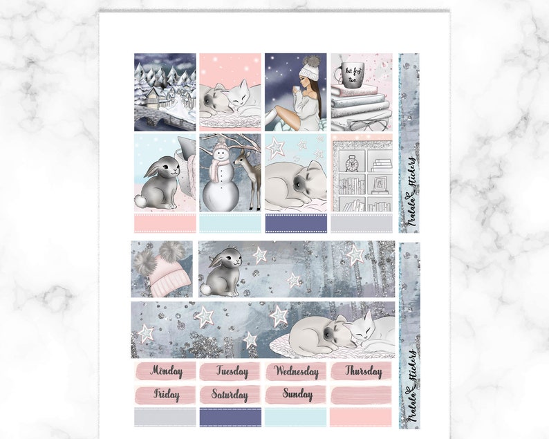 Printable Erin Condren Planner Stickers Winter Sticker Kit - Etsy