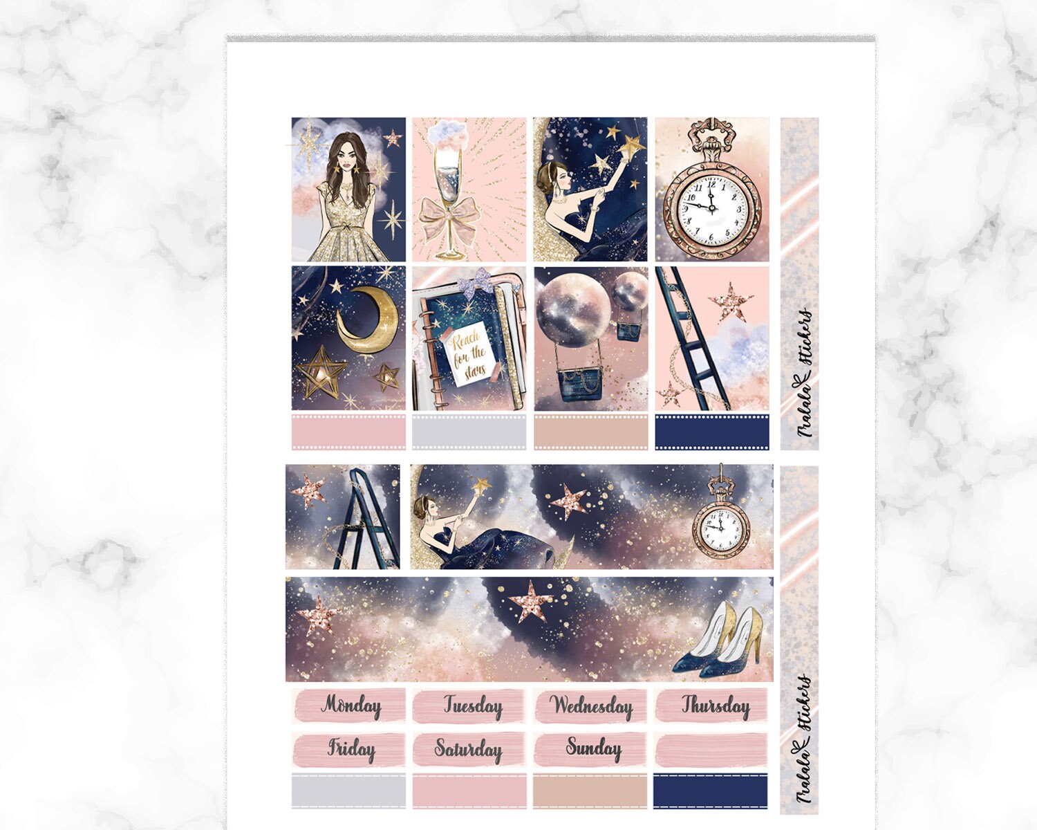 Printable Erin Condren Planner Stickers ECLP Reach for the - Etsy