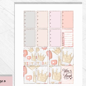BIRTHDAY PRINTABLE Planner Stickers for Happy Planner, Weekly Organizer ...