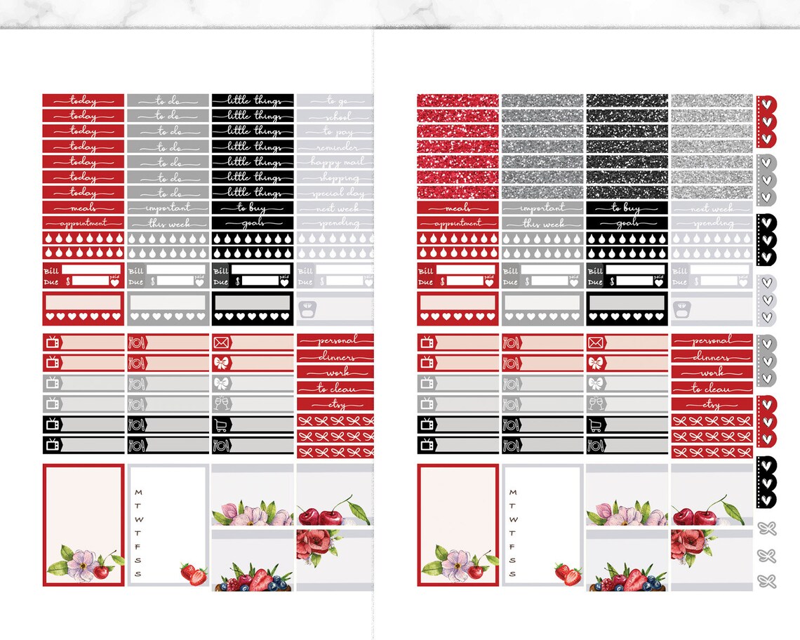 Happy Planner Printable Planner Stickers, Tea Party, Watercolor ...