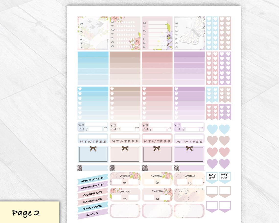Printable Summer Planner Stickers With Hot Air Balloons - Etsy