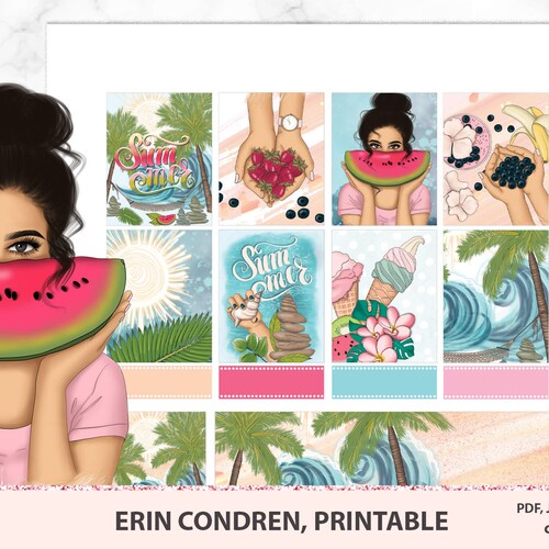 Meditation Printable Planner Stickers Erin Condren ECLP | Etsy