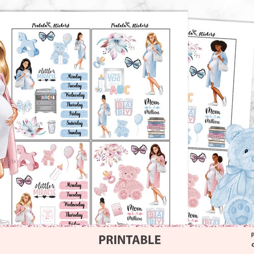 Maternity Stickers Printable Pregnancy Planner Stickers - Etsy
