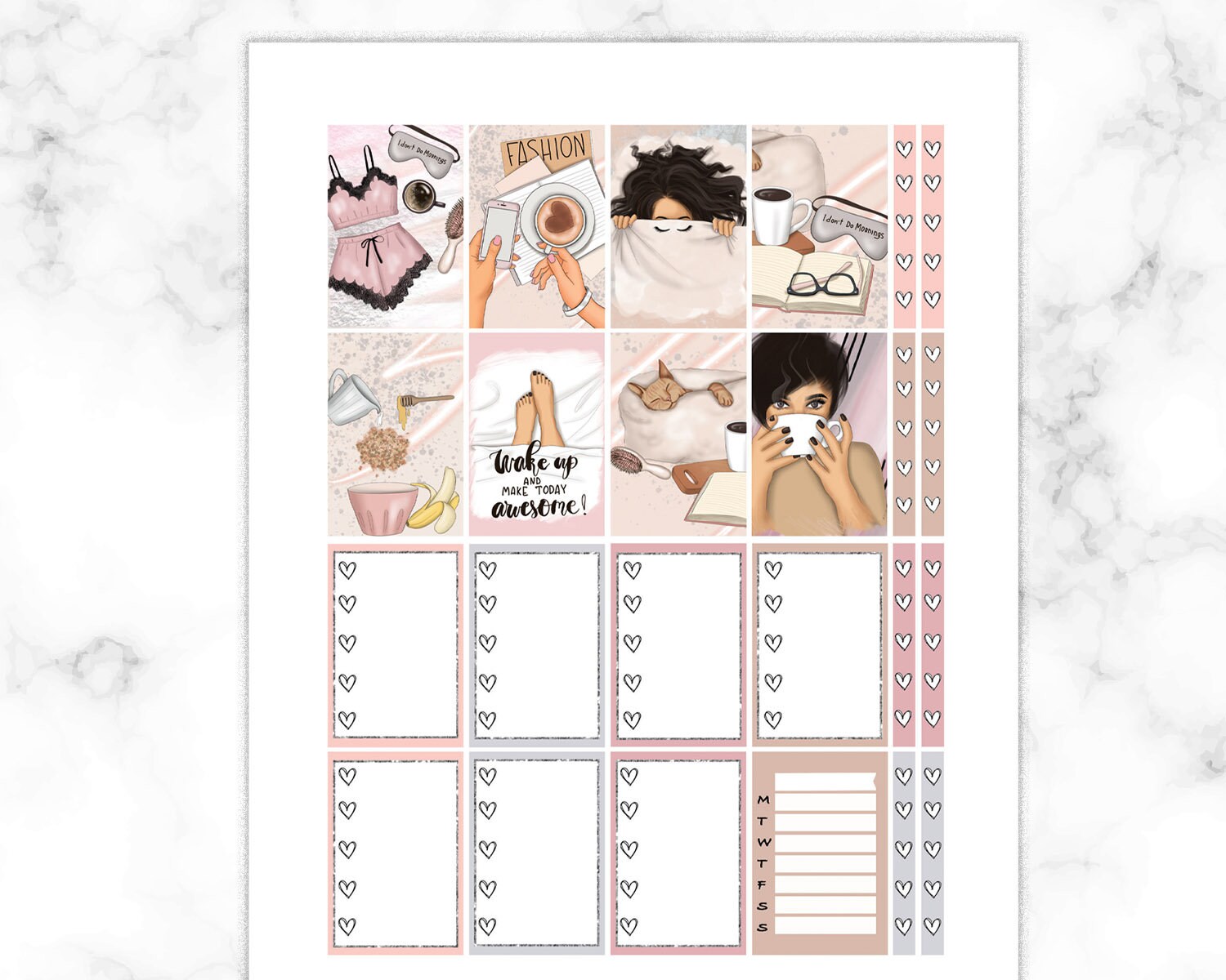 Pastel Printable Sticker Kit Classic Happy Planner, Vertical Weekly ...