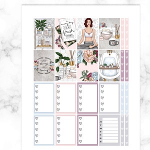 Self Care Weekly Kit Happy Planner Printable Planner Stickers,spa ...