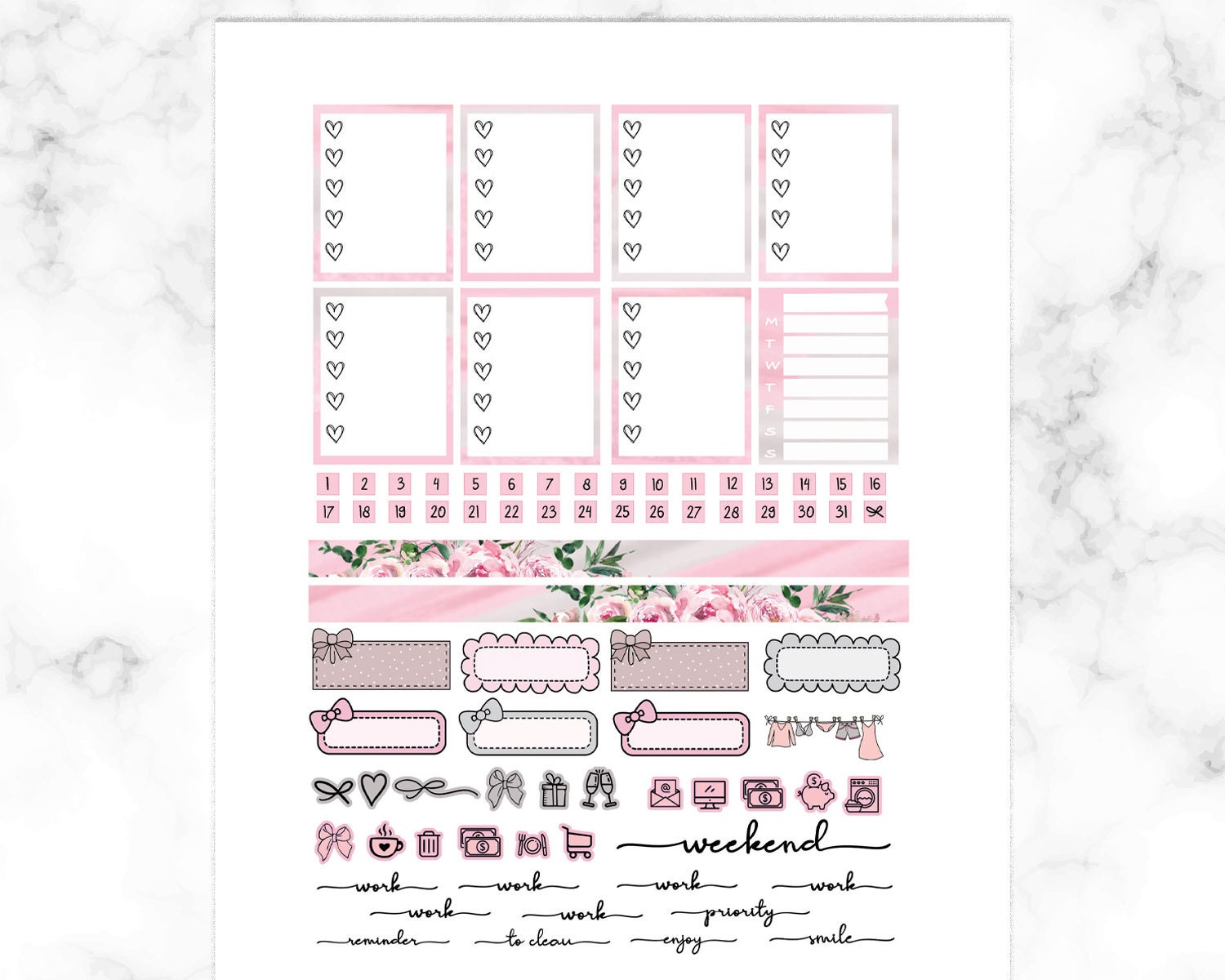 Pink Printable Stickers Winter Stickers Baby It's Cold | Etsy