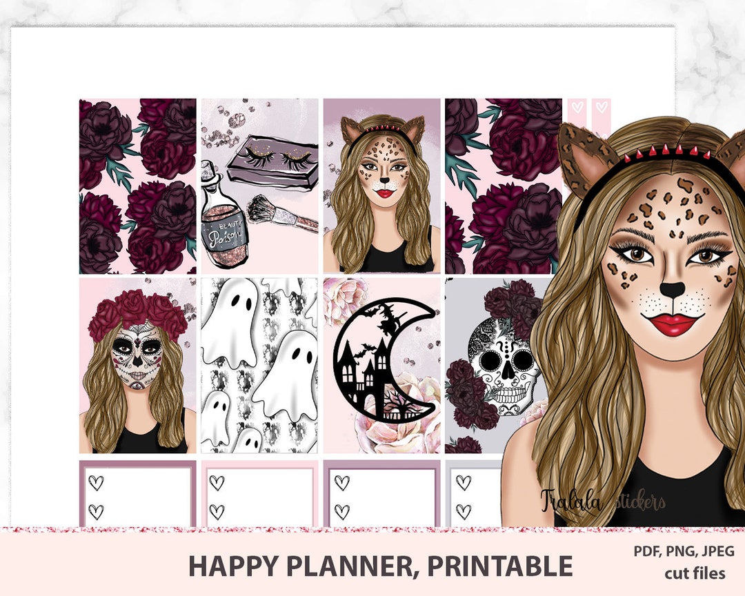 Halloween Printable Planner Kit for Happy Planner, Vampire Weekly ...