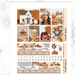Fall Printable Planner Stickers, Happy Planner Weekly Kit, Fall Sticker ...