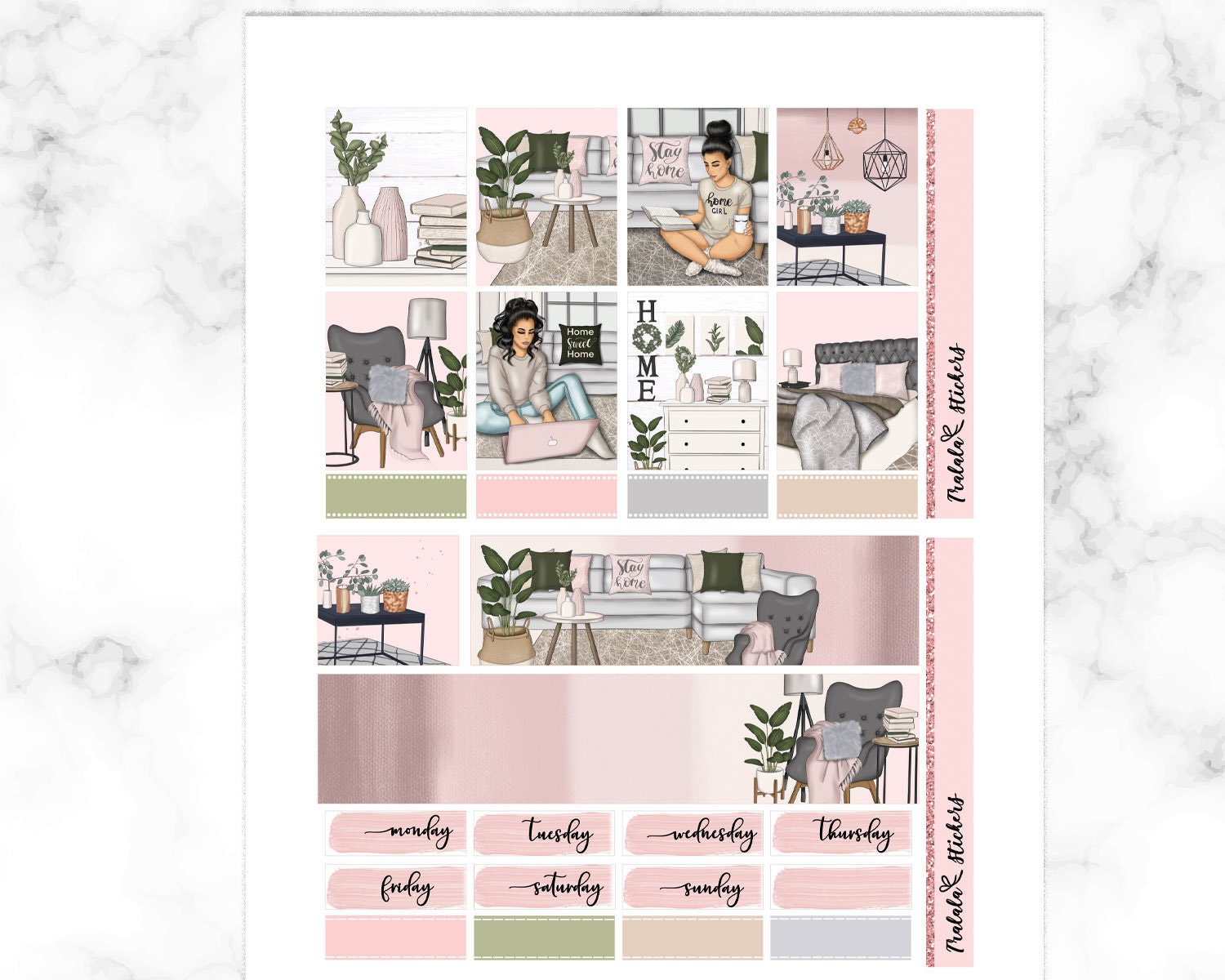 Work From Home Weekly Kit for Erin Condren Life Planner Vertical, ECLP ...