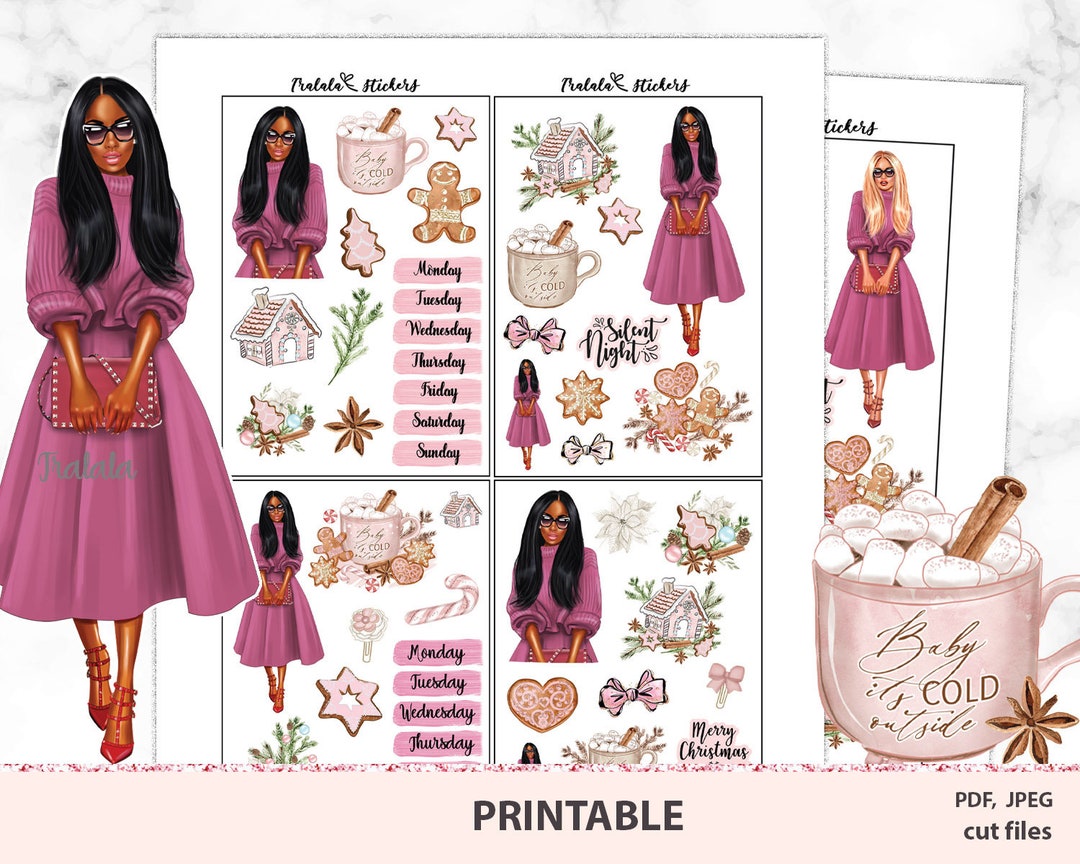 Christmas Printable Planner Stickers for Erin Condren, Happy Planner ...