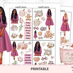 Christmas Printable Planner Stickers for Erin Condren, Happy Planner ...