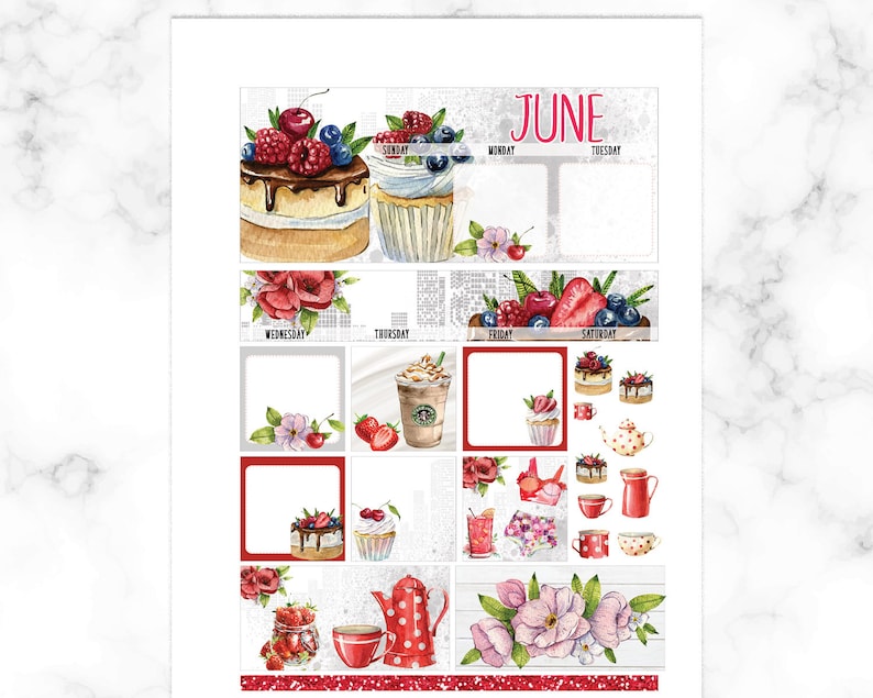 Printable July Monthly Kit for Classic Happy Planner Vertical - Etsy