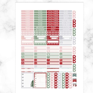 Printable Planner Stickers Christmas Erin Condren Live Planner, Vetical ...