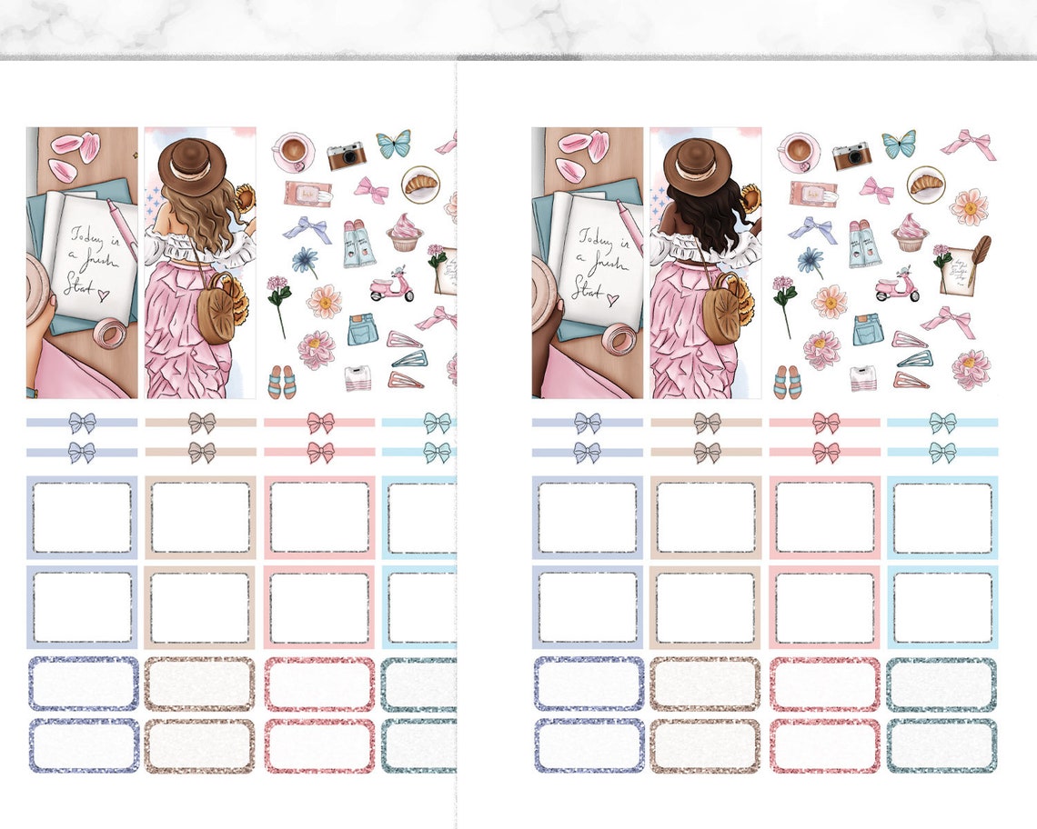 Coffee Time Happy Planner Stickers Printable Floral Stickers | Etsy
