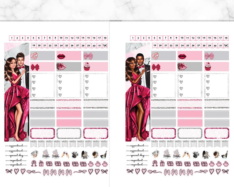 FEBRUARY MONTHLY Planner Kit Printable Valentines Day Planner - Etsy