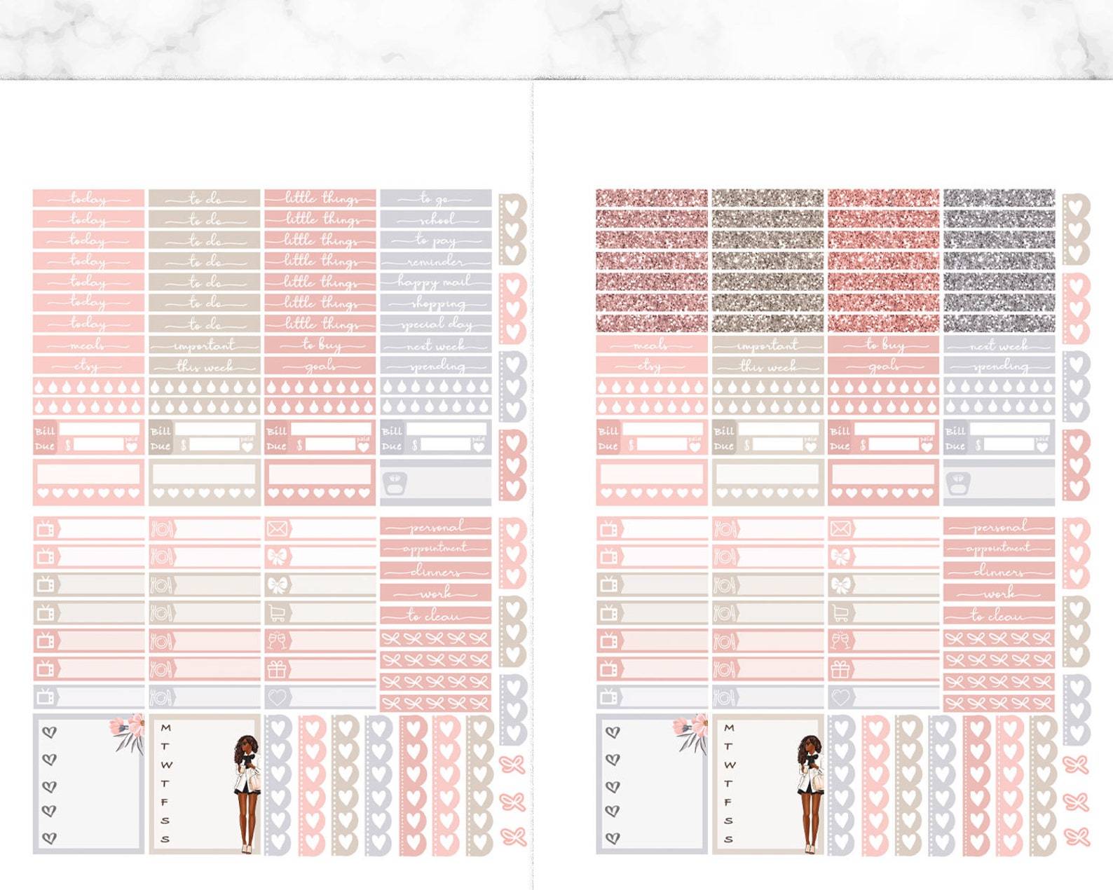 BLACK HISTORY Month Printable Weekly Planner Kit Black Girl - Etsy