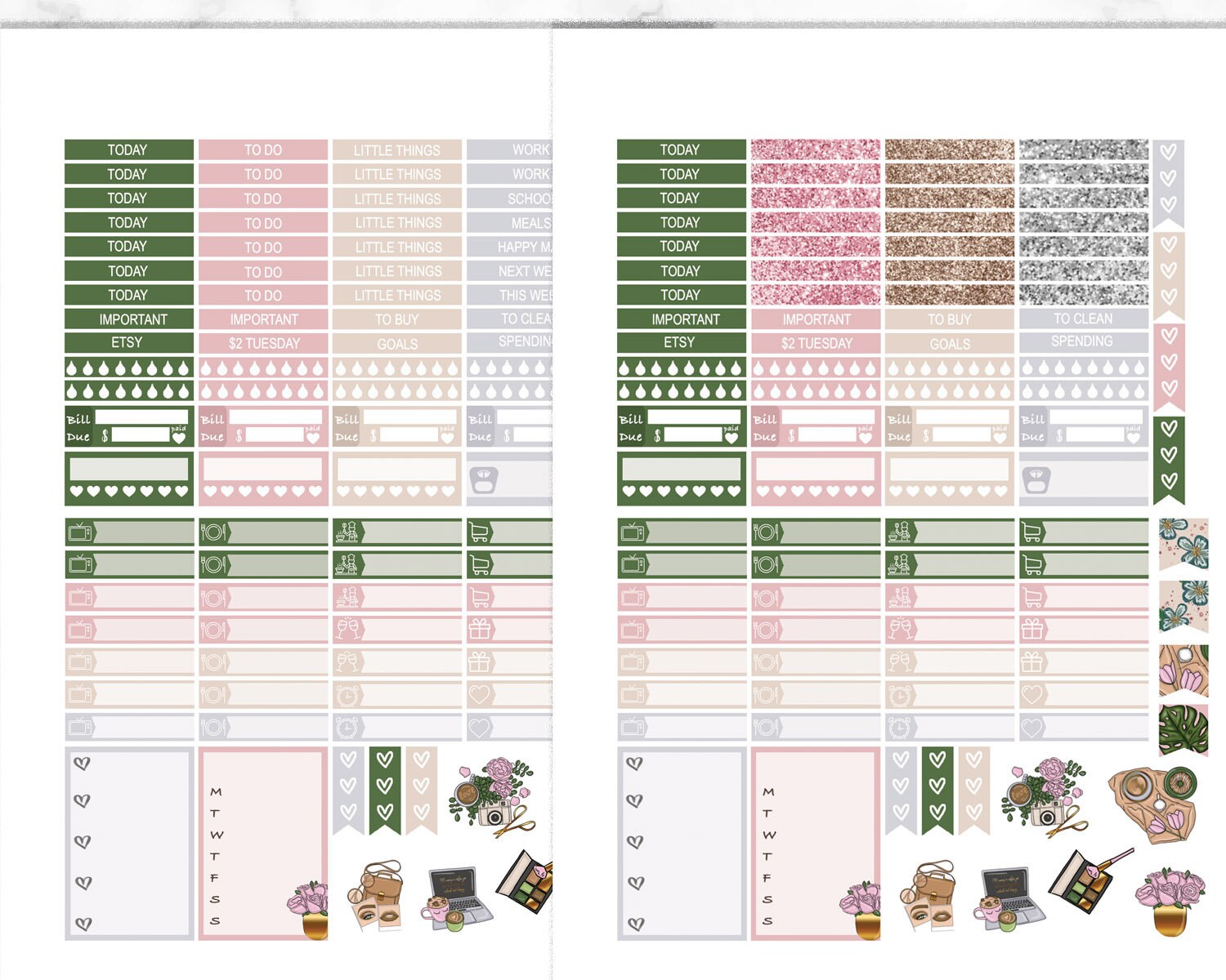 Coffee Please Happy Planner Stickers Printable Weekly Kits - Etsy